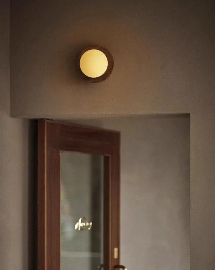 D20 Wooden USB Rechargeable Cordless Sconce | Ceiling Light – Loliday