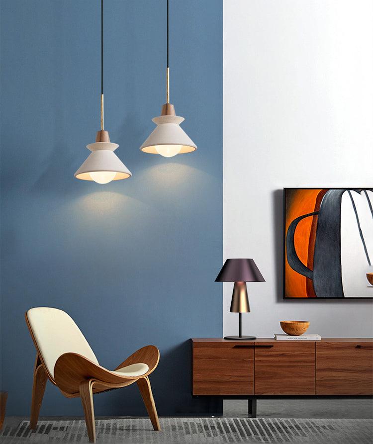 MICHIO | Lightweight Cement Teacup Shade Pendant Lamp – Loliday
