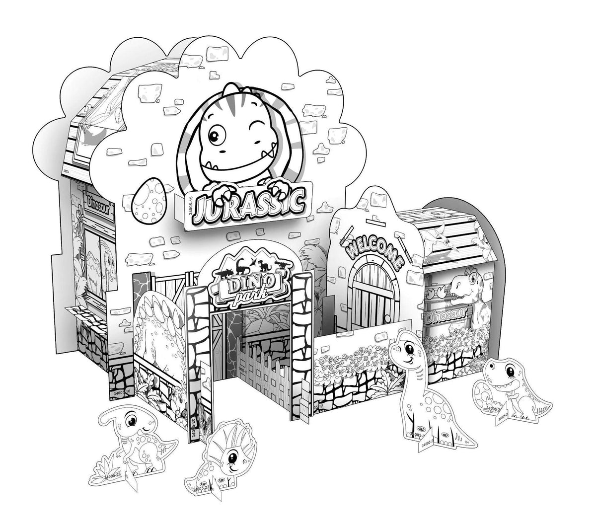 Educational Paper Toy | Mini DIY Creative Cardboard Coloring House - D ...